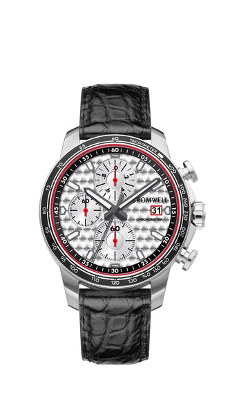 44mm "Alpine" - Silver Case, White Face Chronometer – Cromwell Watch